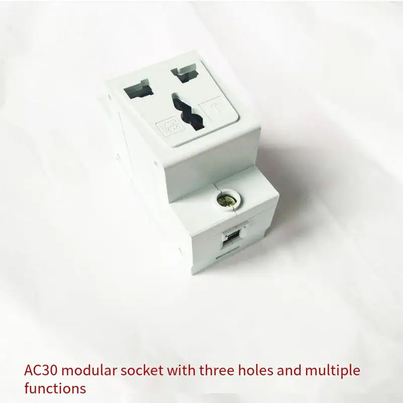Wholesale Din Rail Ac30 3-hole Multifunctional Socket Power Socket 10a/16a Flame Retardant - Buy ...