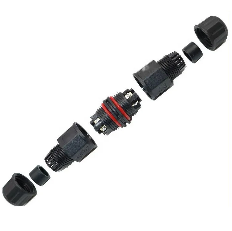 Ip68 Waterproof Cable Gland Straight M20 Cable Connector Black 2 Cores ...