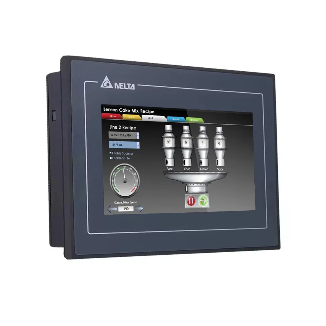 Delta Original New 12 Inch HMI Touch Screen DOP-112MX With 2 Ethernet ...