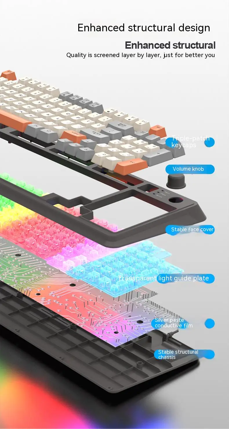 XUNFOX K82 Wired Keyboard - Ultimate Gaming Experience