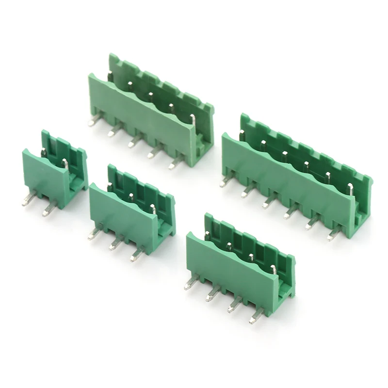 5.08mm Pitch Terminal Block 4pin Right Angle Vertical Plug In Male Female 5.08 Pluggable ...