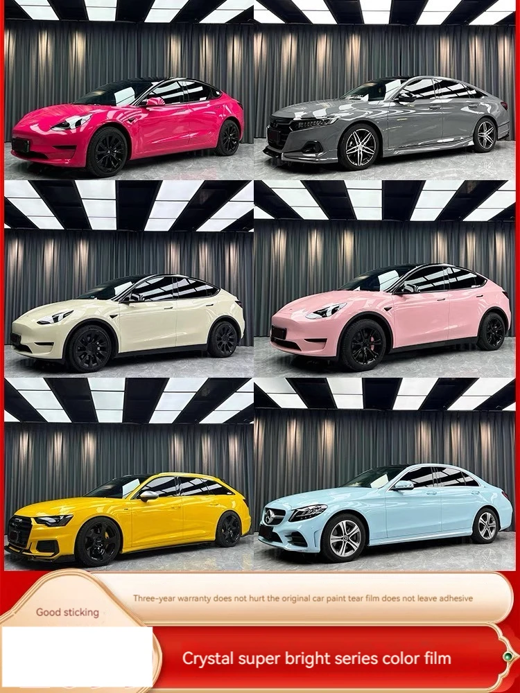 Tesla Film Crystal Glacier Blue Bright Black Car Film Color Changing ...