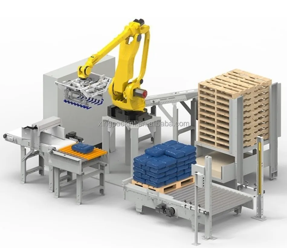 Case Erector Packer Sealer Weighing Sorting Conveyor Palletizer Pallet ...