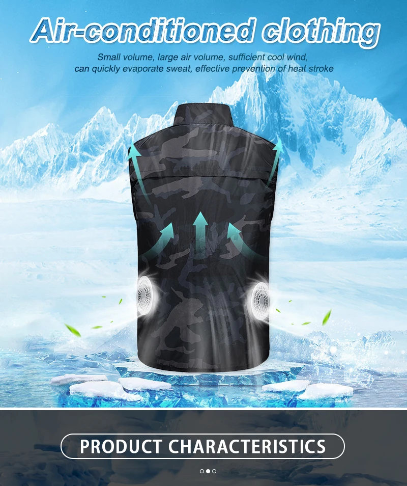 Summer Workwear - Cooling Fan Vest with Quick Dry Features