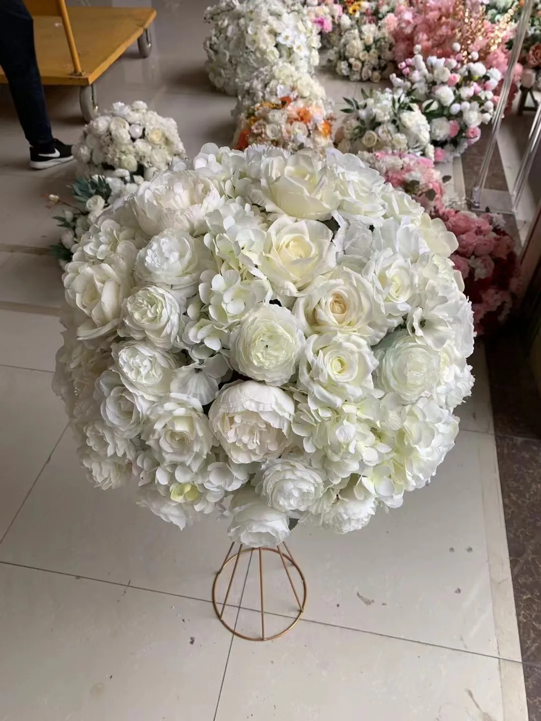 C20 Red Rose Flower Ball Wedding Centerpieces - Artificial Silk Hydrangea