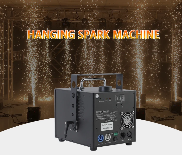 650w Hanging Upside Cold Spark Firework Machine Cold Flame Pyro Stage ...