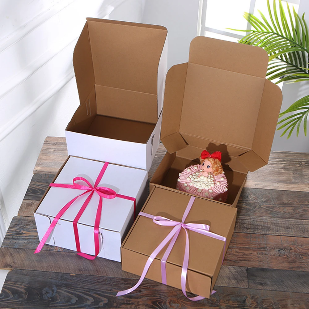 Wholesale 10 Inch Cake Cardboard Paper Box Packaging Doughnut Birthday ...