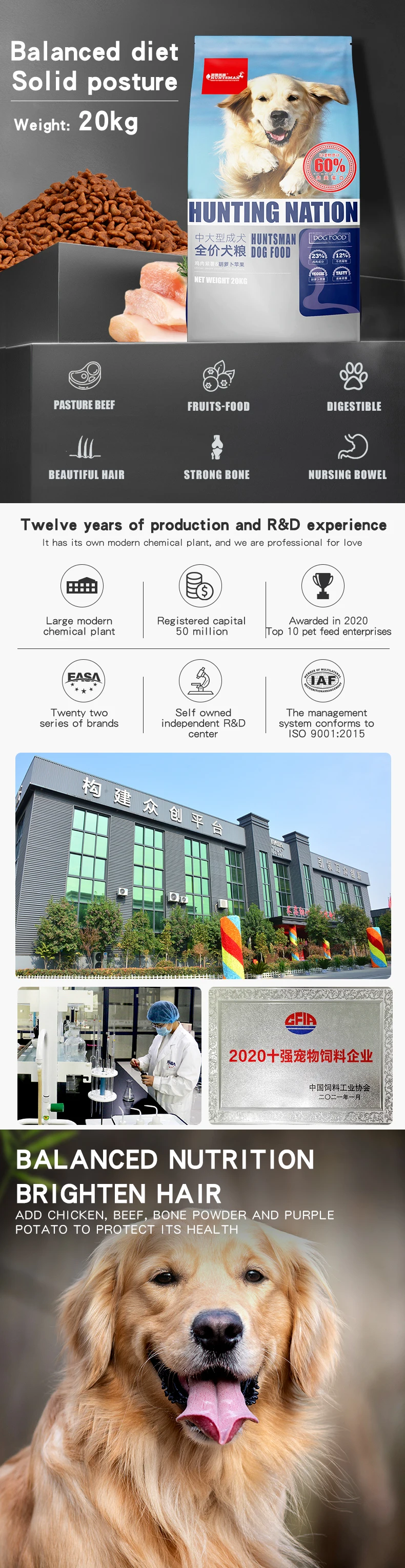 Huntsman High-protein Dog Food For Adult Dogs - Dry Food | Wholesale