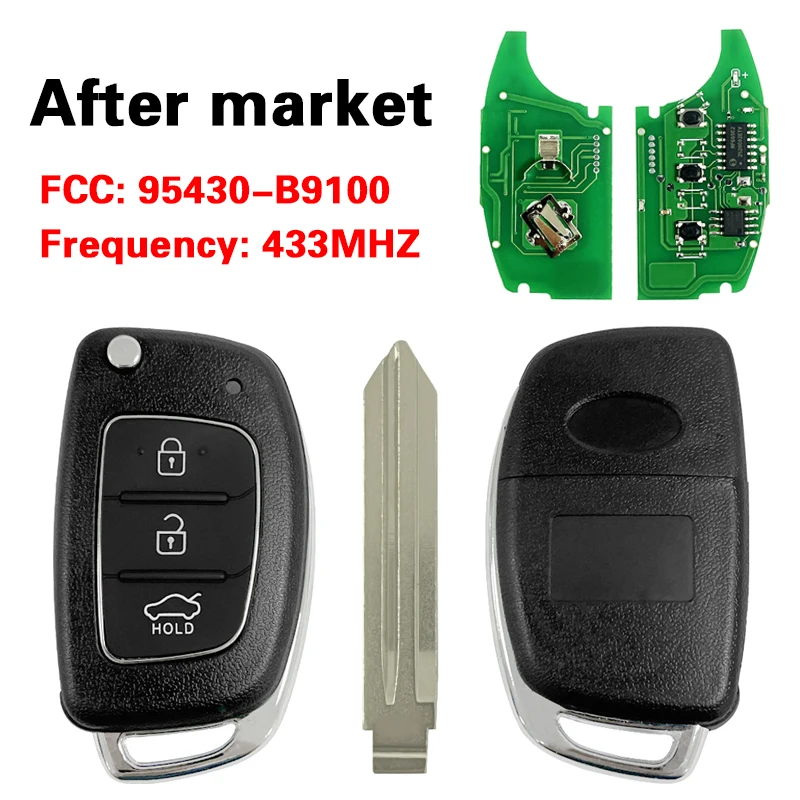 CN020076 433mhz 현대 I10 I20 I30용 리모컨 키 CE0682 95430-B9100/B9500 OKA-865T ...