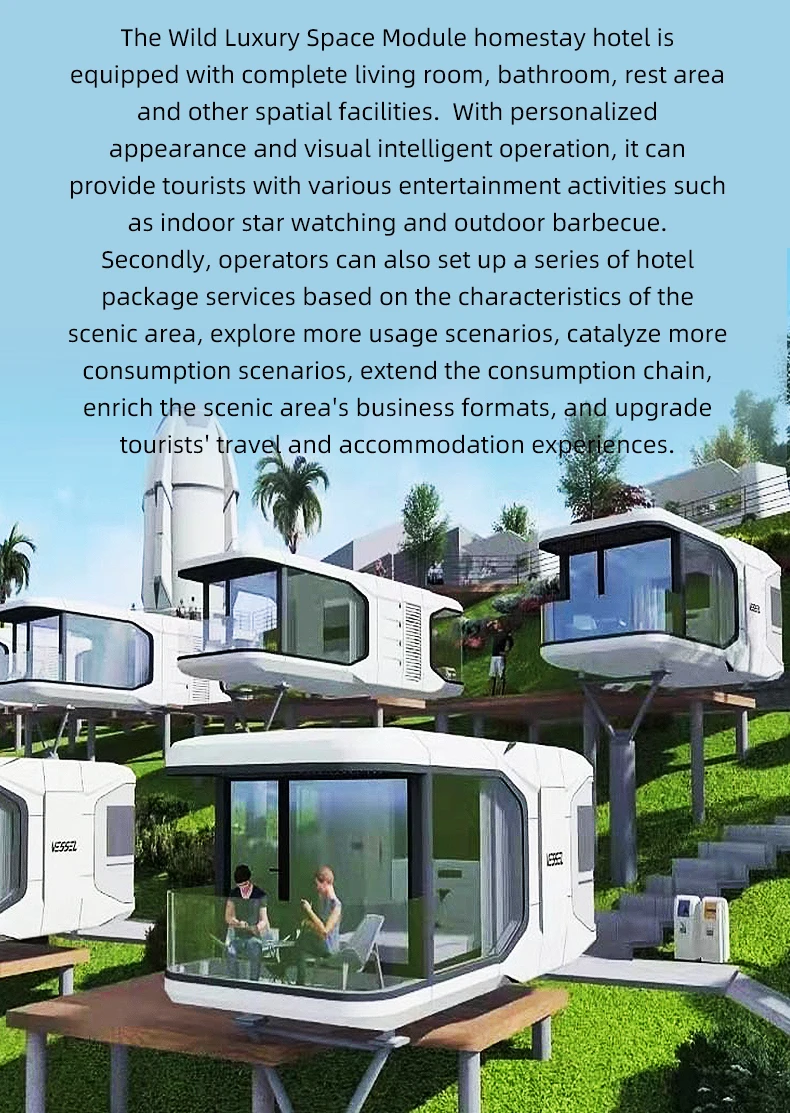 Customized Mobile Eco Capsule Hotel Modular Steel Tiny House 3 Bedroom ...