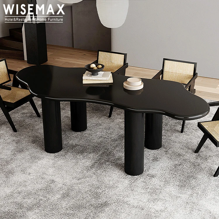 WISEMAX FURNITURE Nordic dining room furniture Irregular shape wooden ...