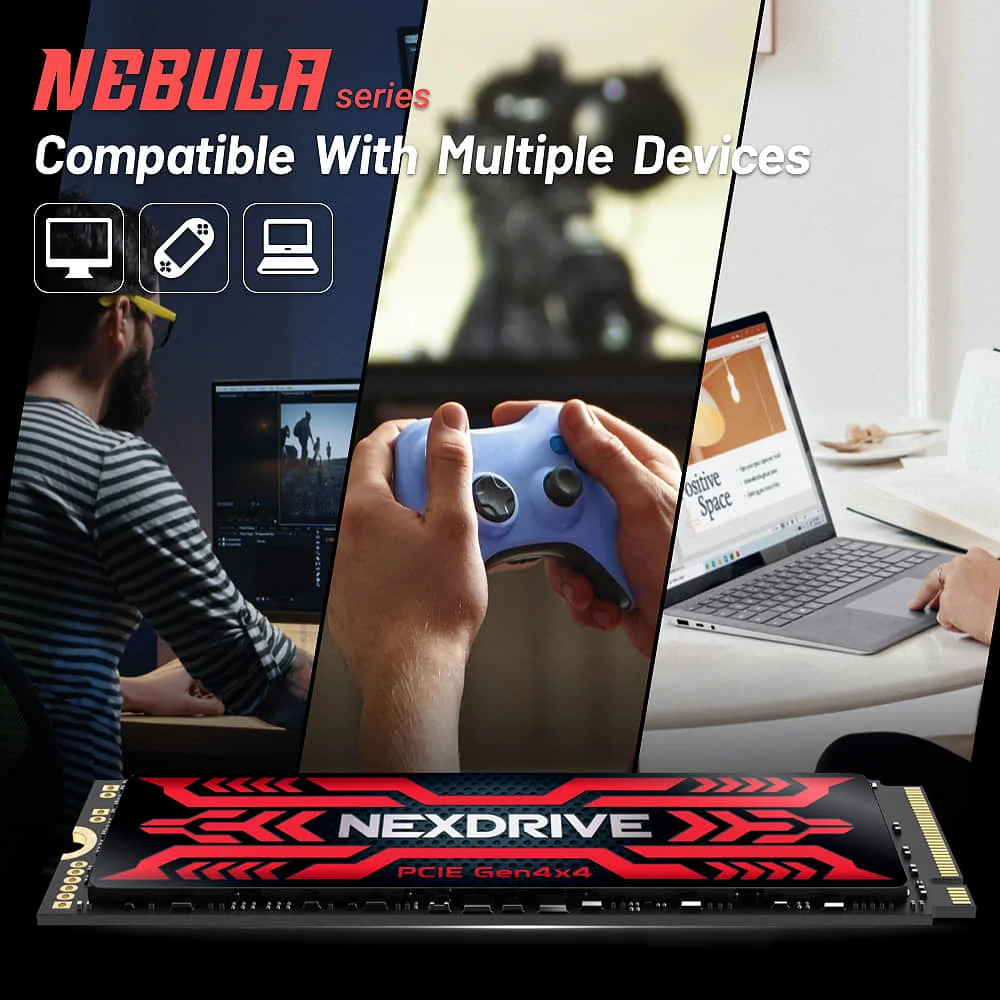 NEXDRIVE Gen4 SSD - 1TB to 2TB, 7000mb/s Read & 6800mb/s Write