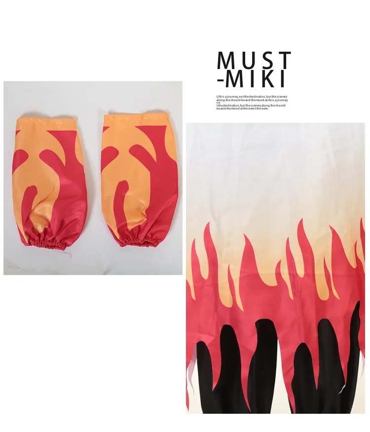 Anime Demon Slayer Rengoku Kyojuro Cosplay Kimono Cloak Uniform Kimetsu ...