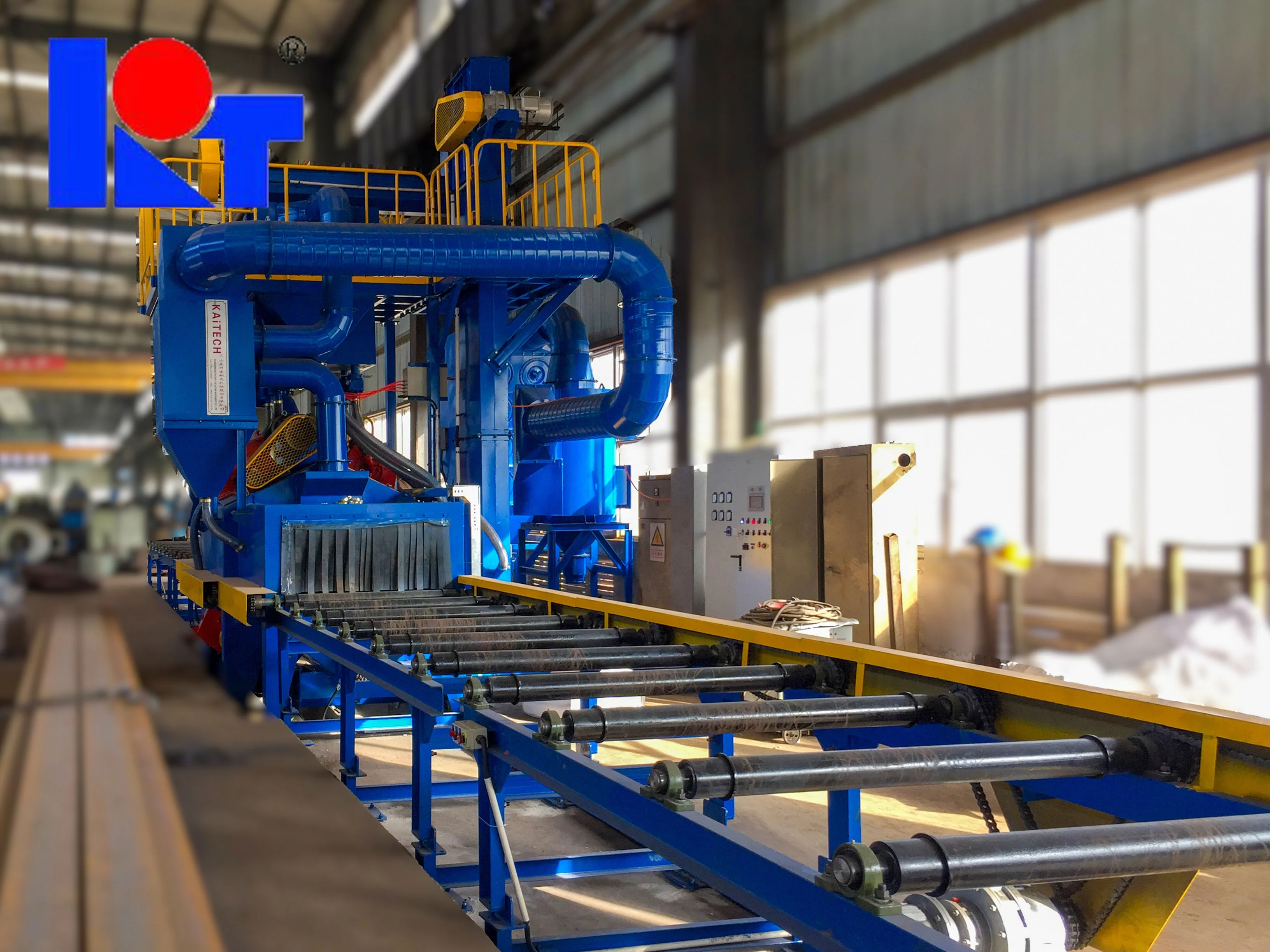 Continuously Pass Through Shot Blaster Equipment Swing Bed Type Shot ...