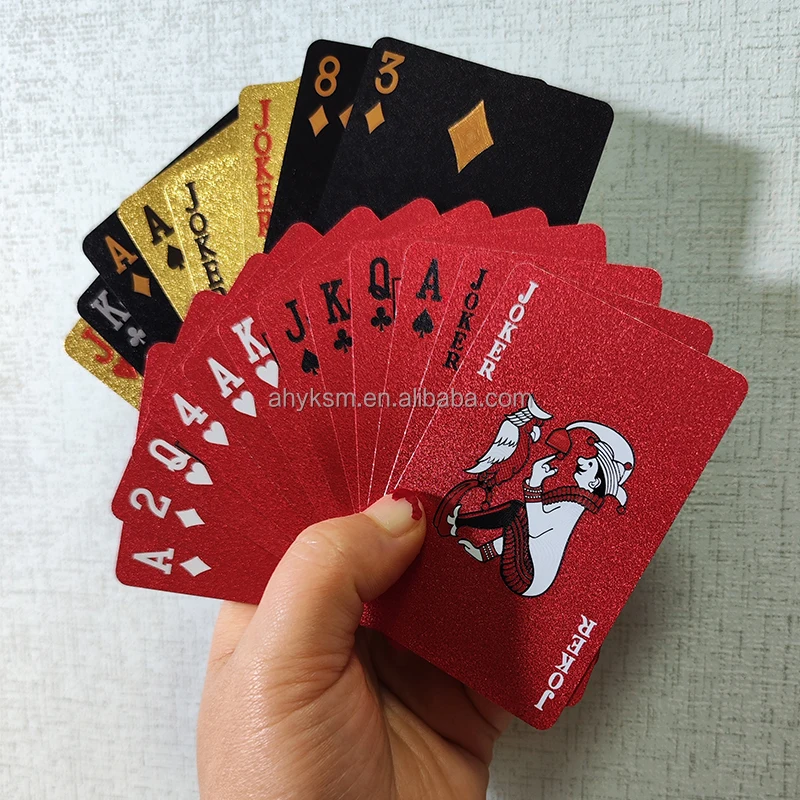 Antique-Inspired Black Poker Playing Cards Large Intricate Holographic ...