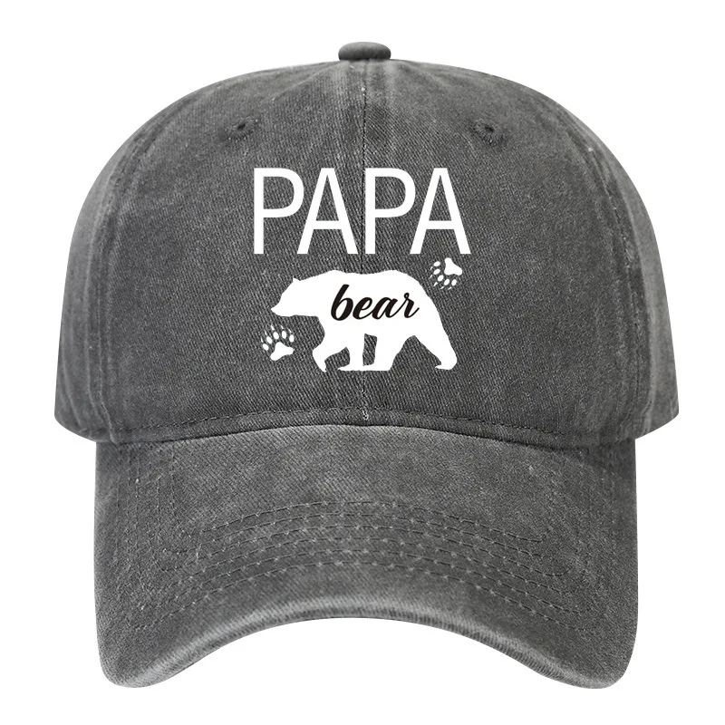 Vintage PAPA Wash Embroidered Distressed Custom Logo Baseball Caps ...