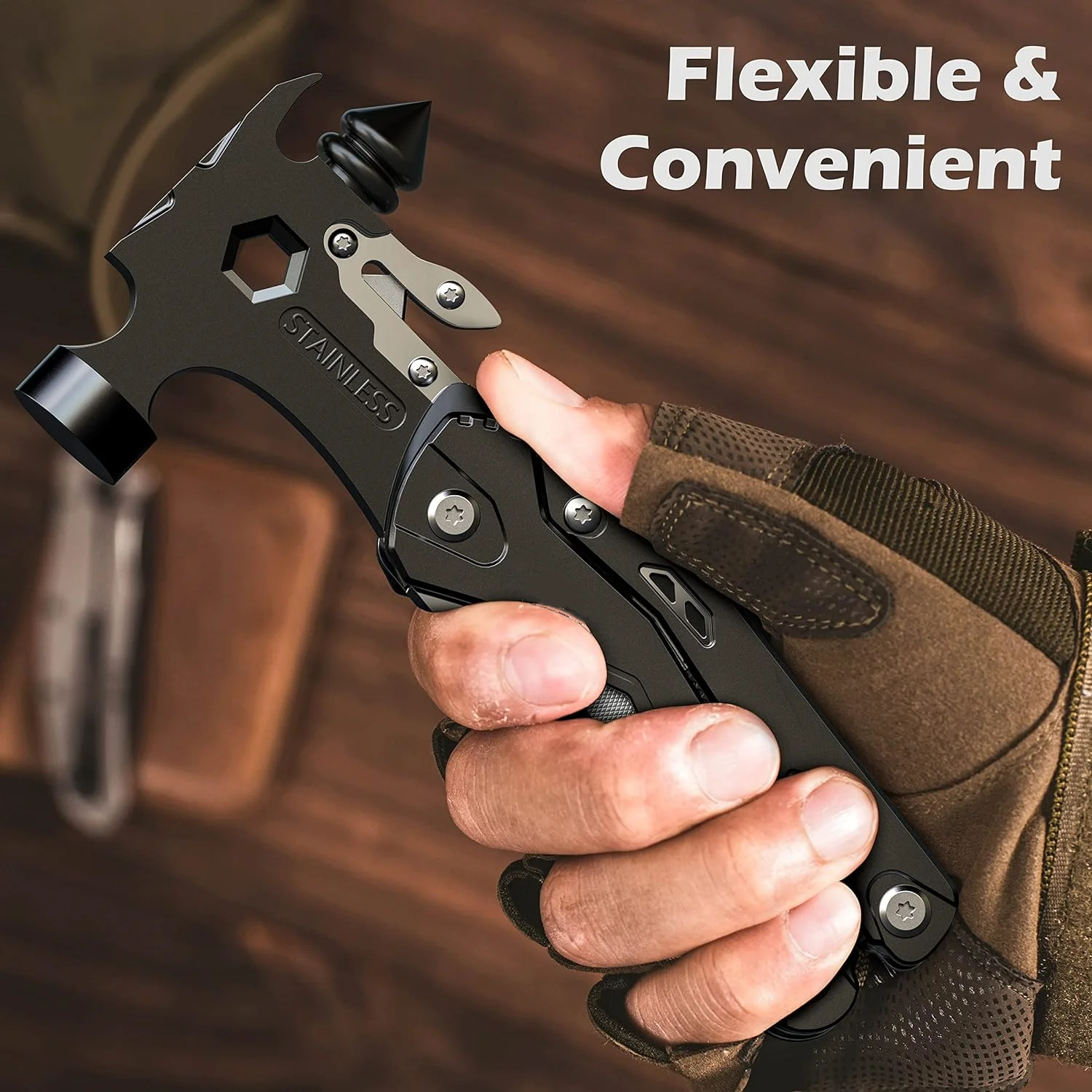 16-in-1 Portable Hammer Multi Tool Cool Gadget For Daily Home Use ...