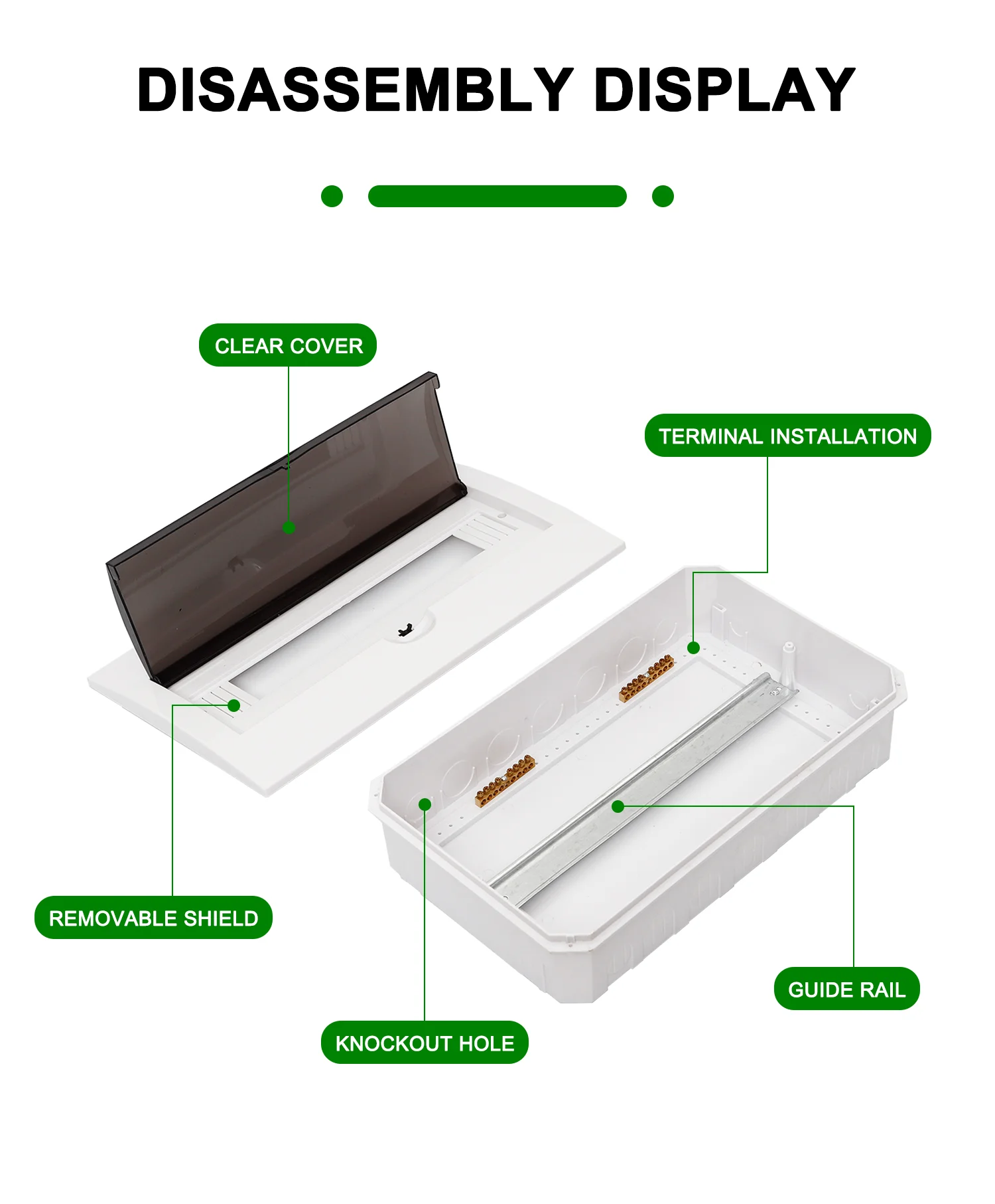 ND-MF 18 Way IP65 Waterproof Electrical Distribution Panel Box Single ...