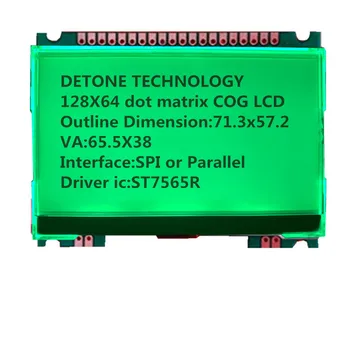 Dot Matrix Lcd Cog Module 128x64 Driver Ic St7565r Stn-yellow Type Spi-parallel Inteface 12864 ...