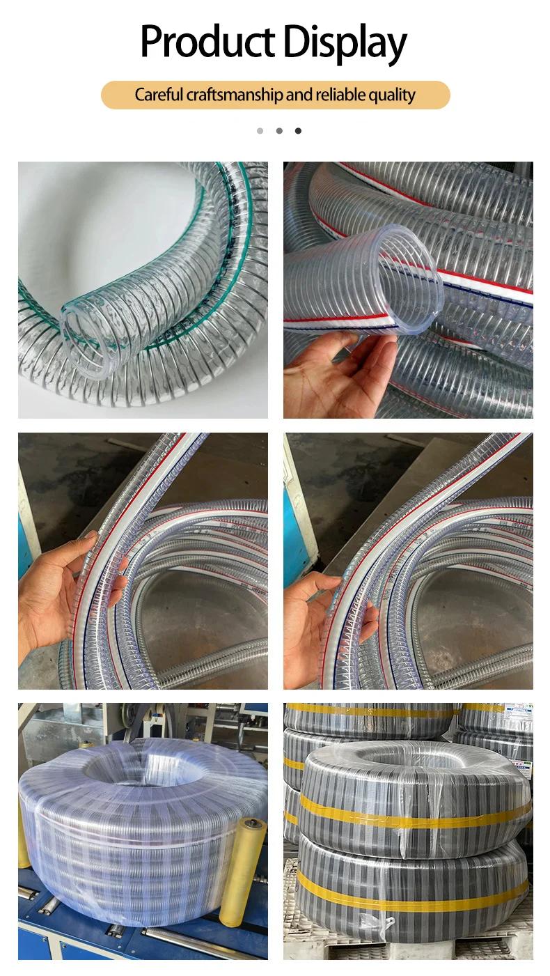 Pvc Reinforced Plastic Wire Transparent Hose Thickened Oil Resistant ...
