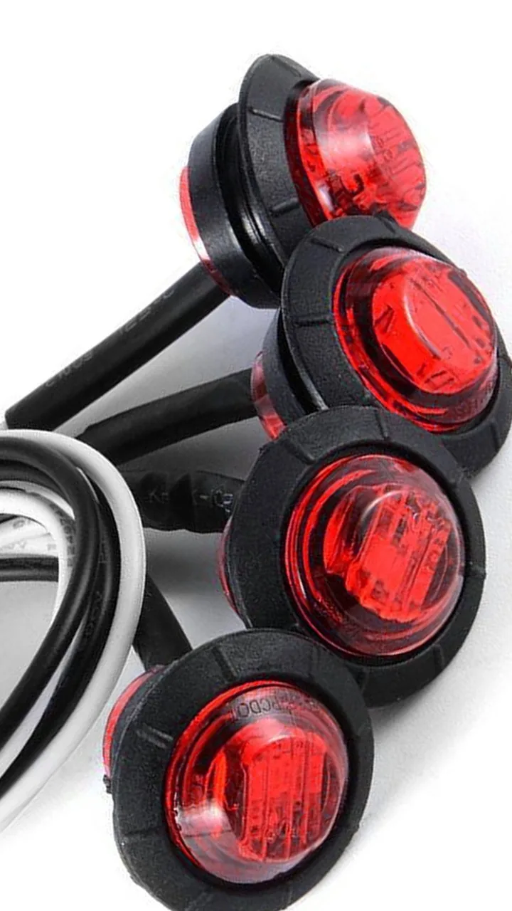 Retail Wholesale 3/4'' Red Round Led Bullet Marker Lights Front Rear ...