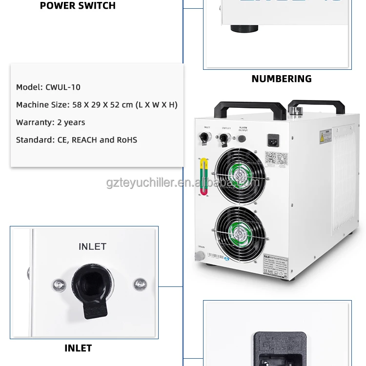 S&a Cwul-10 Small Industri Cooling Compact Lab Cooler Water Chiller For ...