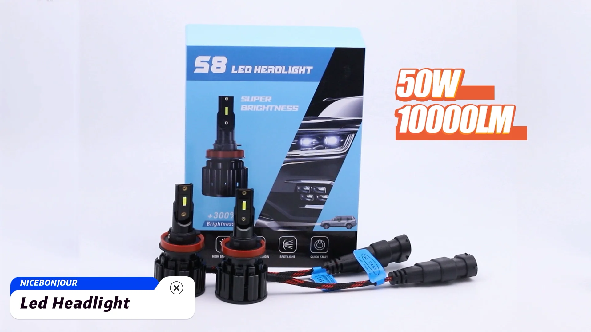 Auto Lighting Systems 6000k 12v 1860 Led Light 50w 10000lm Led ...