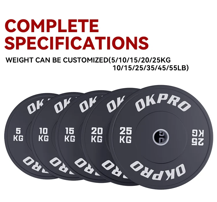 OKPRO Weightlifting Bumper Plates - Durable & Versatile