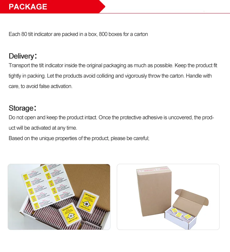 Wholesale Fragile Warning Packaging Label Cargo Tilt Tip Tell And Flip ...