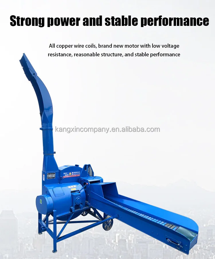 Easy Operation Cow Sheep Paddy Chaff Cutter Machine Fodder Animal Feed ...