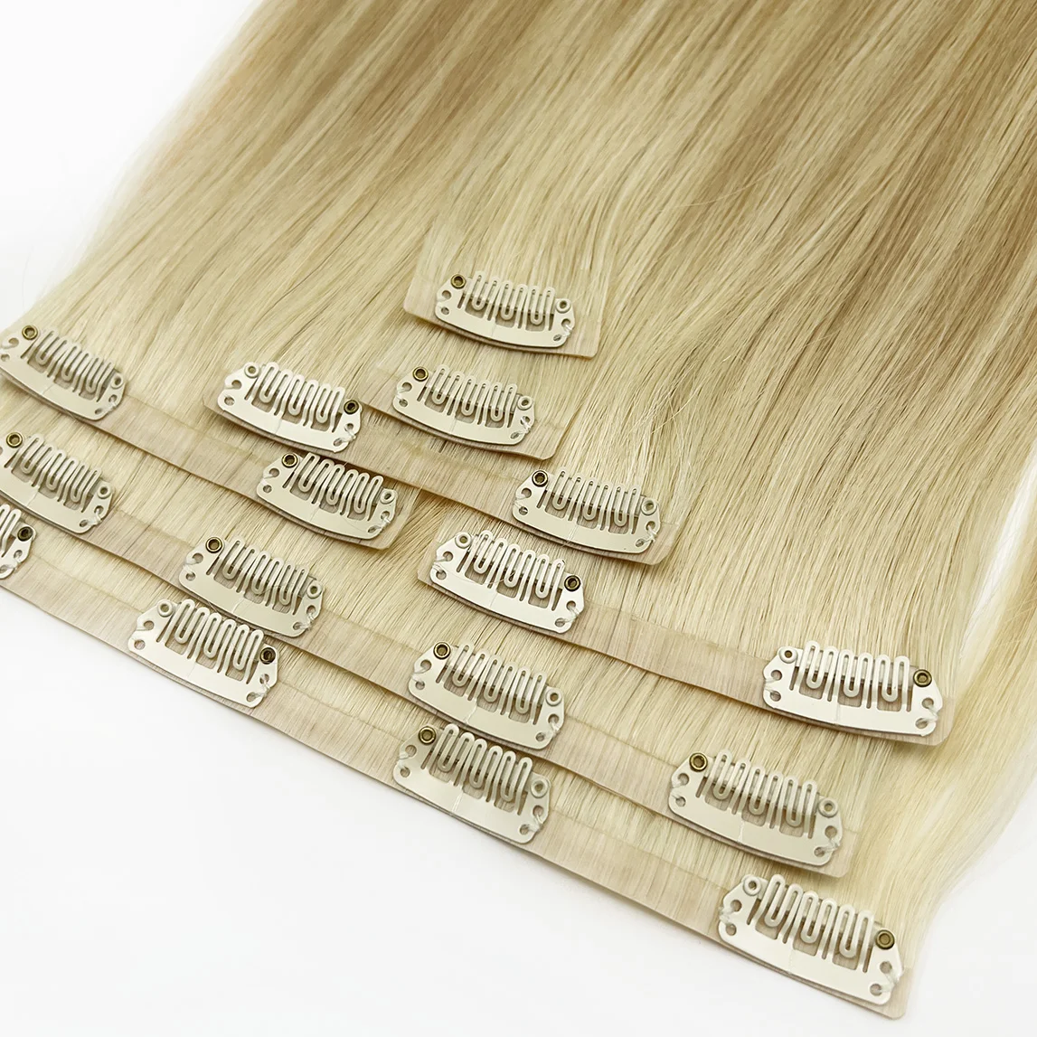 Invisible Clip-Ins - Seamless 100% Remy Human Hair Extensions