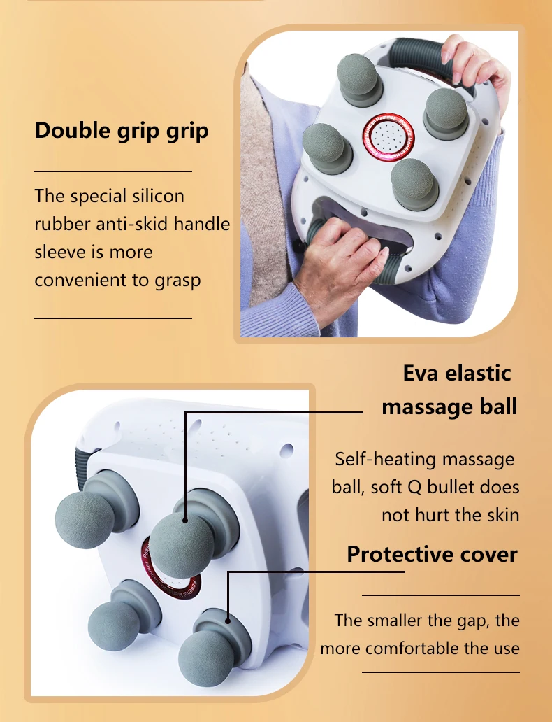 Whole Lower Back & Shoulder Pain Massage Machine Four Head Masajeador ...