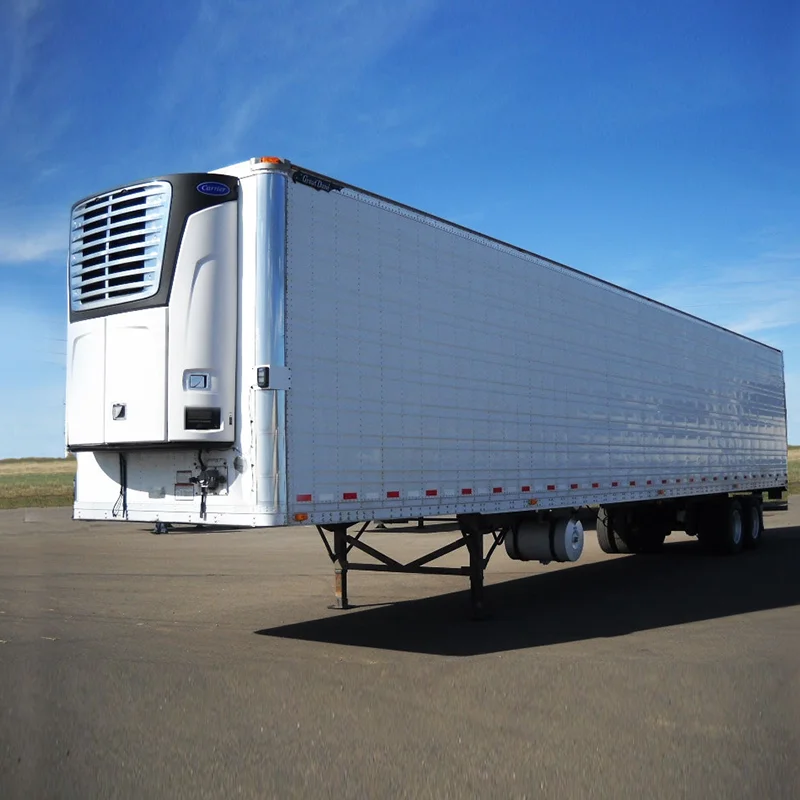 Refrigerated Semi-trailer With Reefer Unit 3 Axles Reefer Dry Van Truck ...