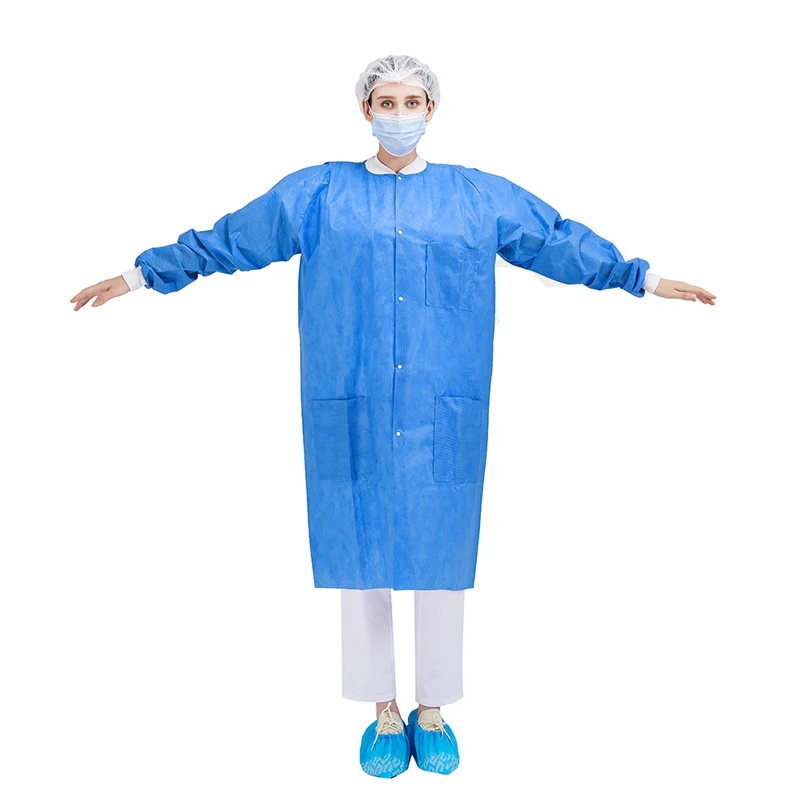 Non-woven Waterproof Disposable Dental Lab Coats Hospital Uniforms ...