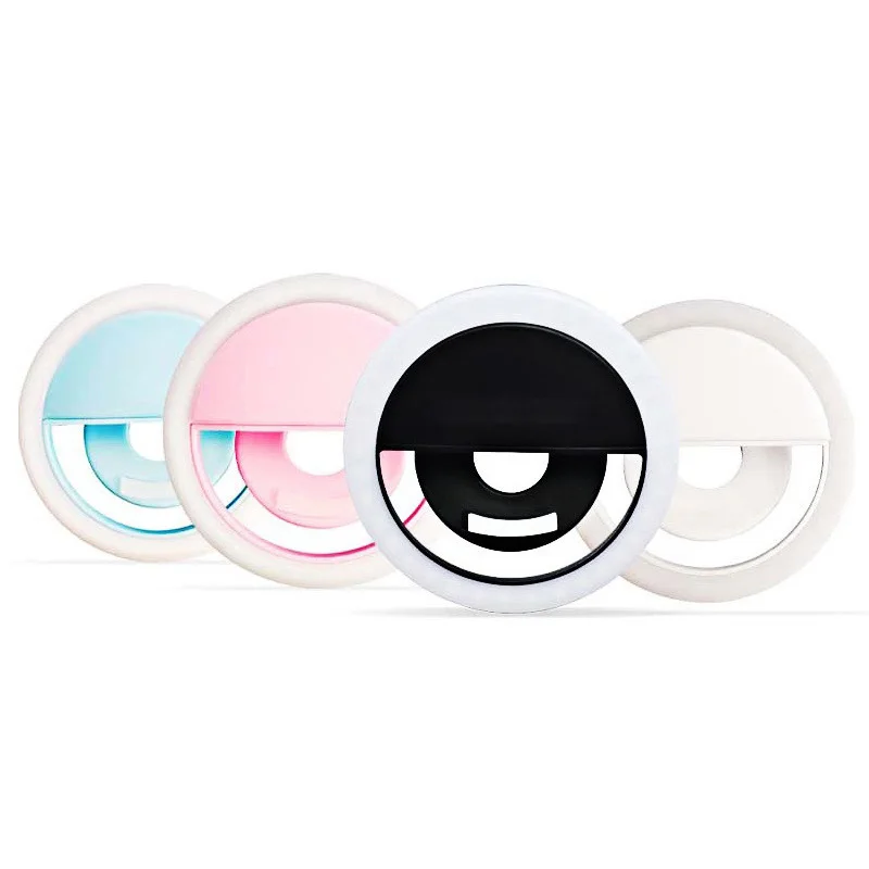 Portable Universal Selfie Led Ring Flash Light Wireless Charging Mobile ...