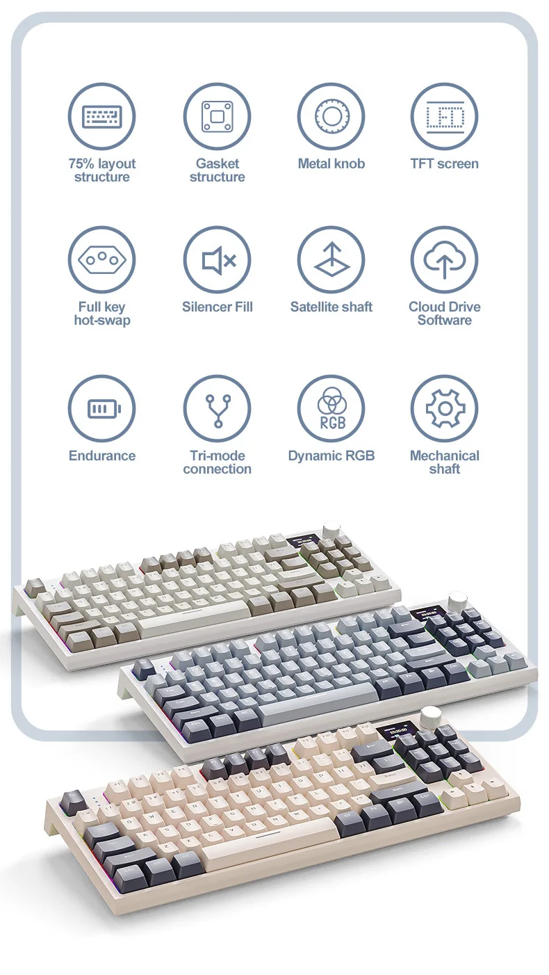 K86 Wireless Mechanical Keyboard - Multi-Key Anti-ghosting