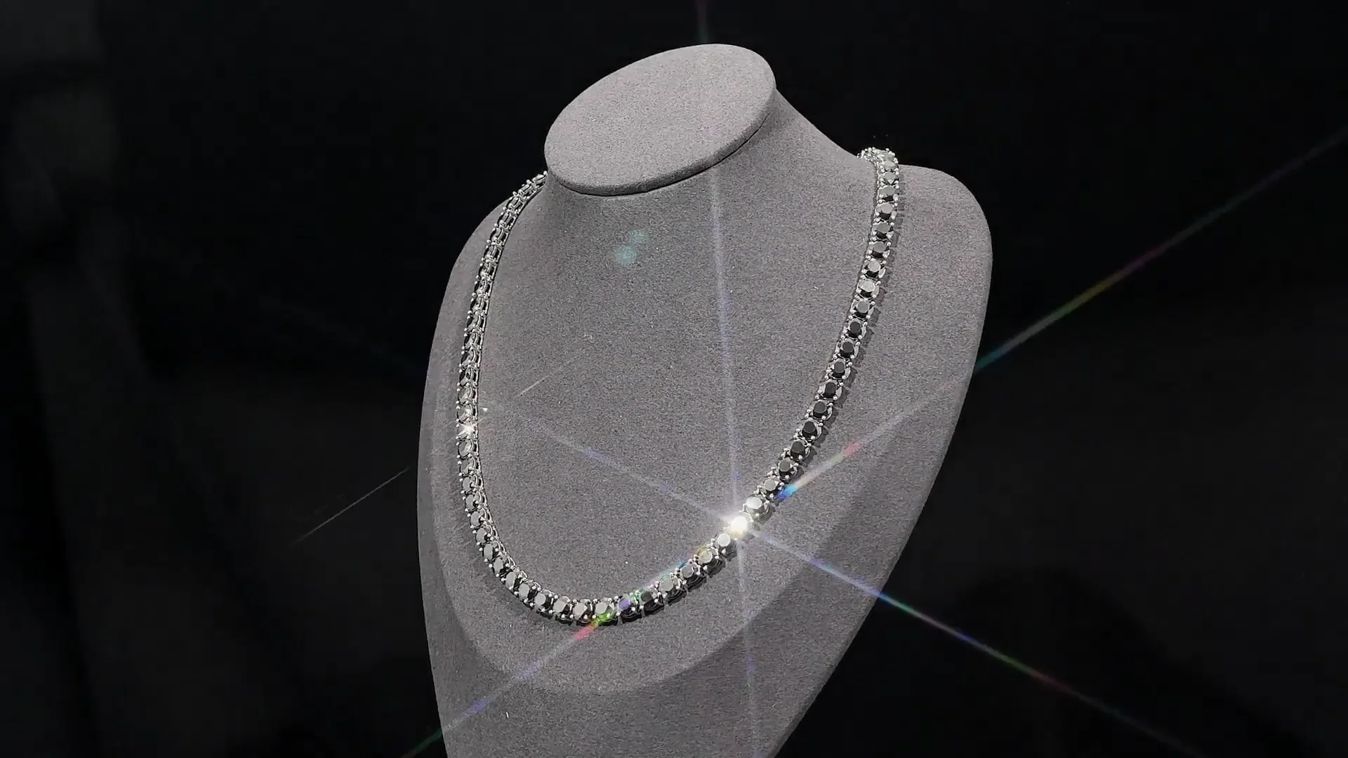 New Trendy Custom 5mm 925 Sterling Silver Black Vvs Moissanite Diamond ...