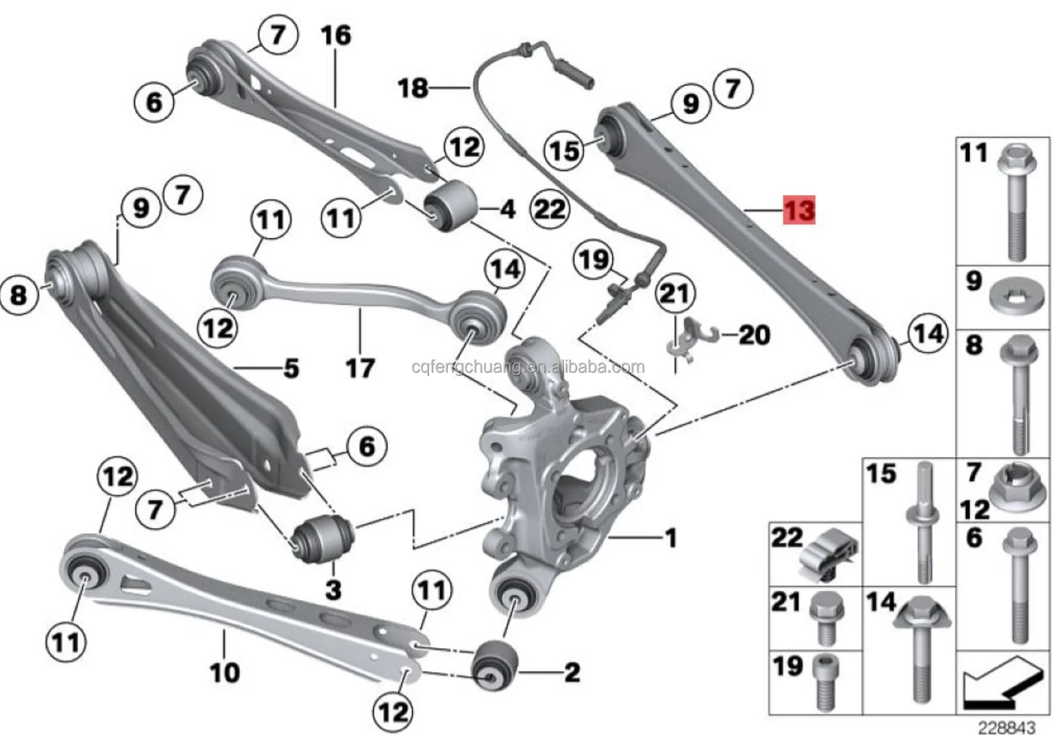 For BMW F25 X4 F26 Control Arm Camber Adjustable Arm 33326788549 ...