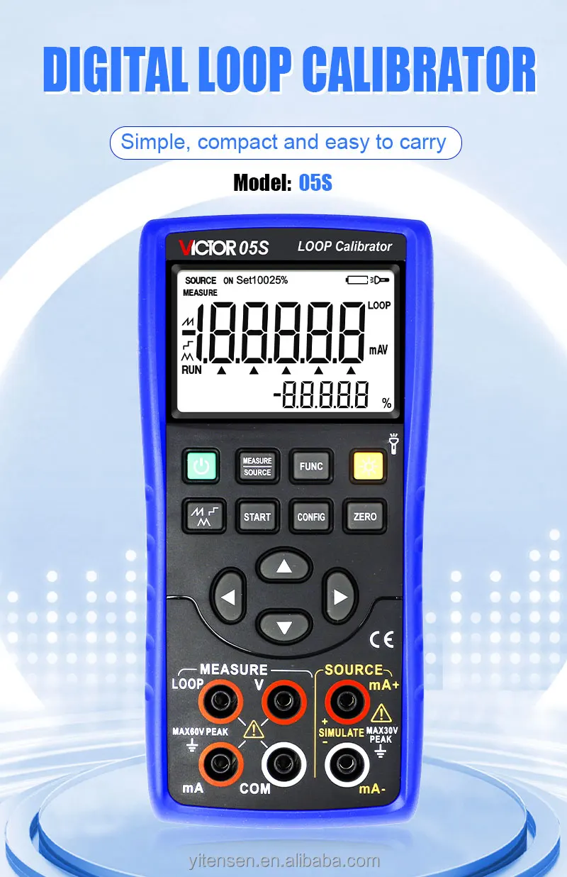 VICTOR 05S Multifunction Loop Process Calibrator - 0.05% Accuracy