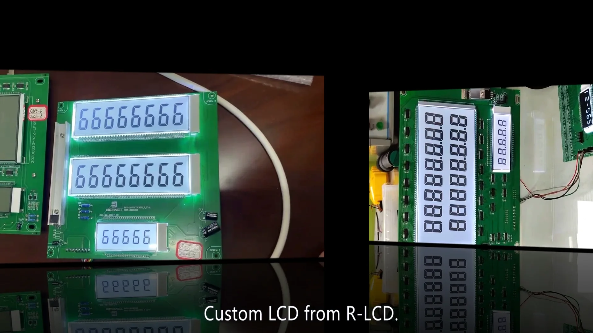 Custom Tn Htn Seven Segment Lcd Glass Hong Yang Fuel Dispenser Display Fuel Dispenser 50pin Lcd ...