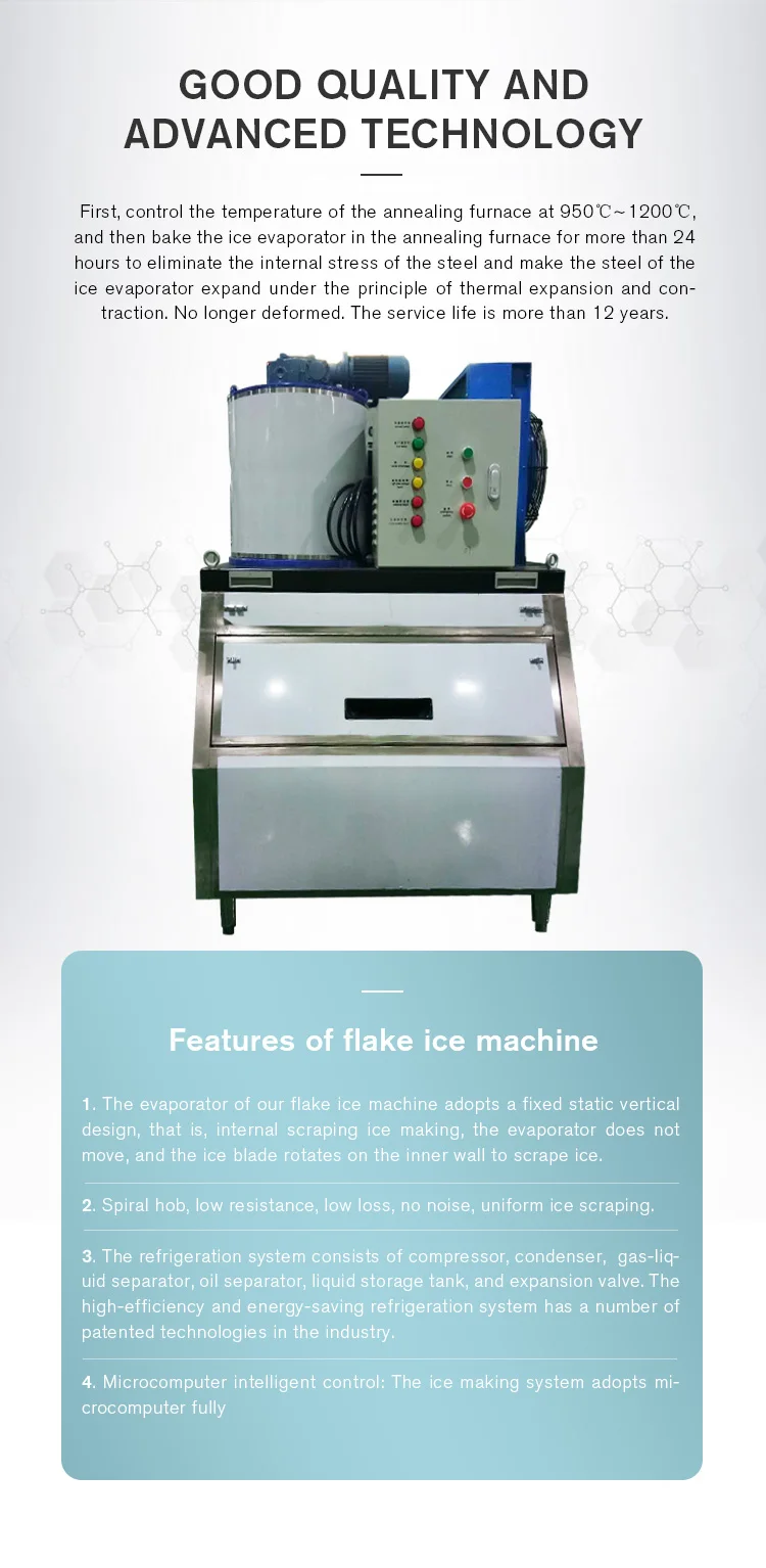 300kg/day Flake Ice Machine for Fishing Vessel - Easy to Operate