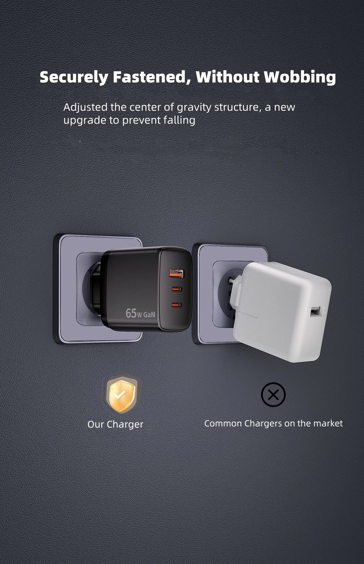 Wholesale 67W GaN Fast Charging Adapter EU Plug Supports USB-C Power ...