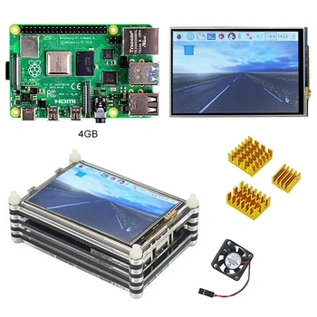 Raspberry Pi 4 Model B 4gb Ram Starter Kit With Board,3.5 Inch Lcd ...