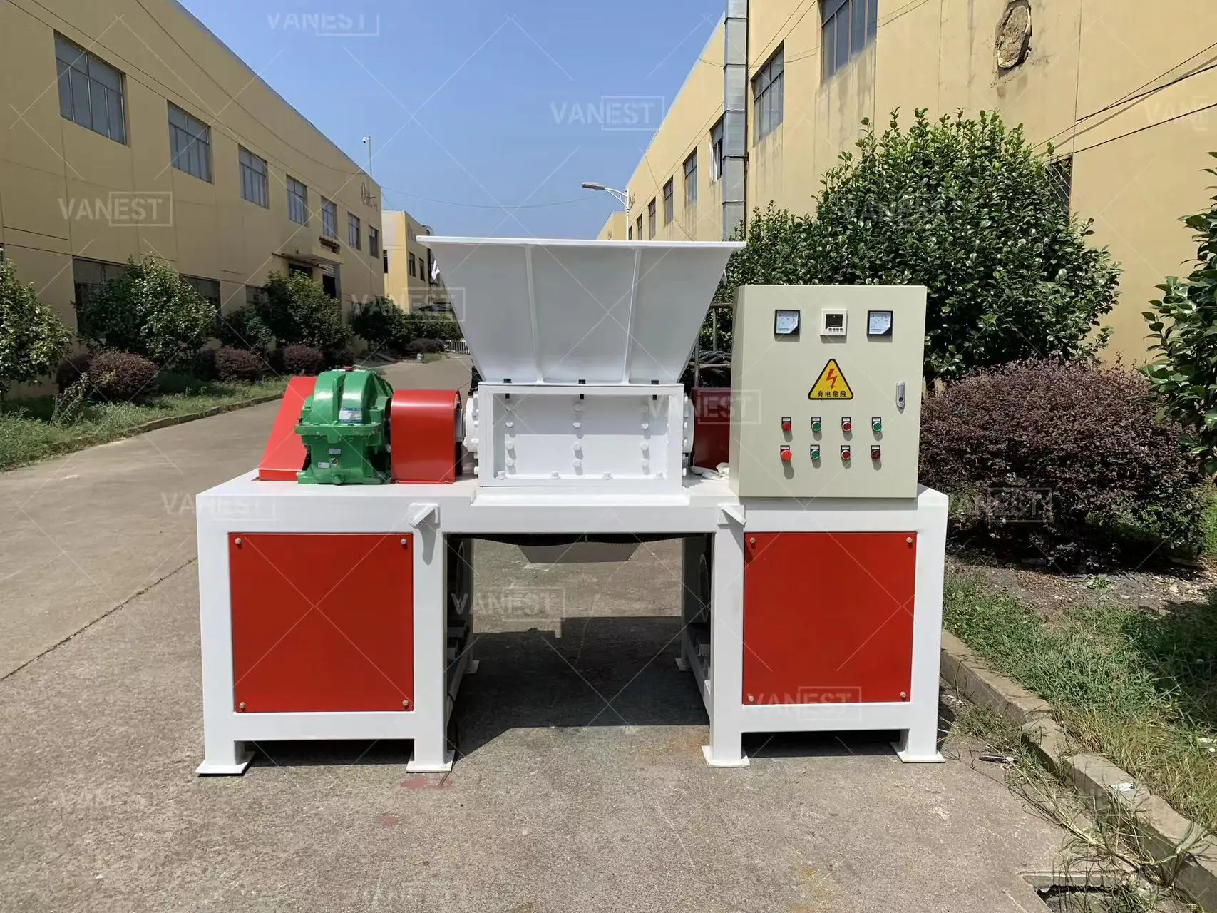 Vanest Double Shaft Aluminum Brass Steel Iron Waste Shredder Equipment ...