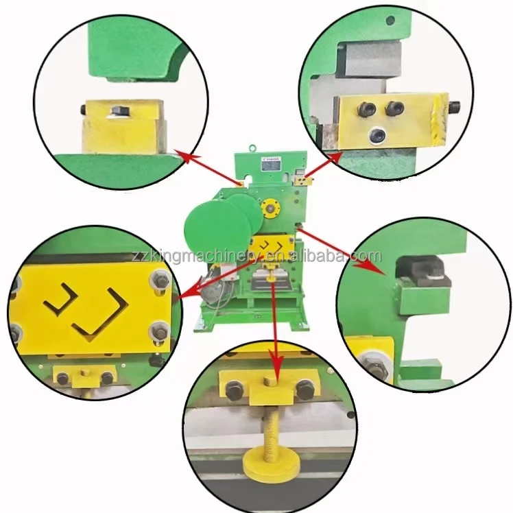 Multi-function Punch and Shear Machine Angle Ironworker Machine Iron ...