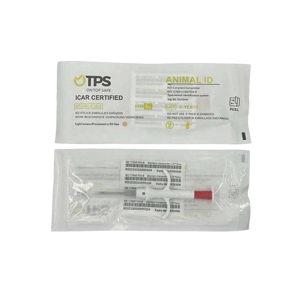 CMRFID ICAR Rfid BioGlass Tag Injectable Implant Livestock Micro Chip ...