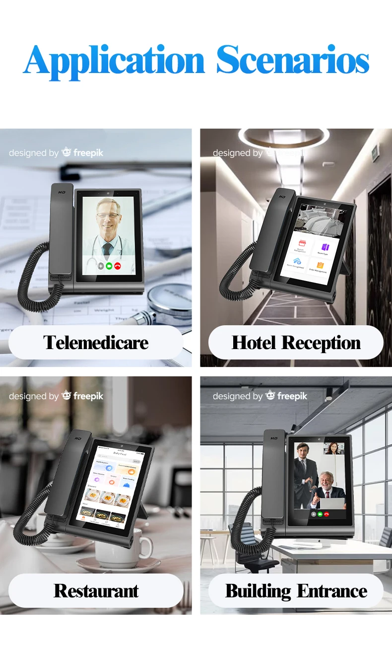 Big Touch Screen SIM Card Phone Used in Hospital 8-inch Video Screen ...