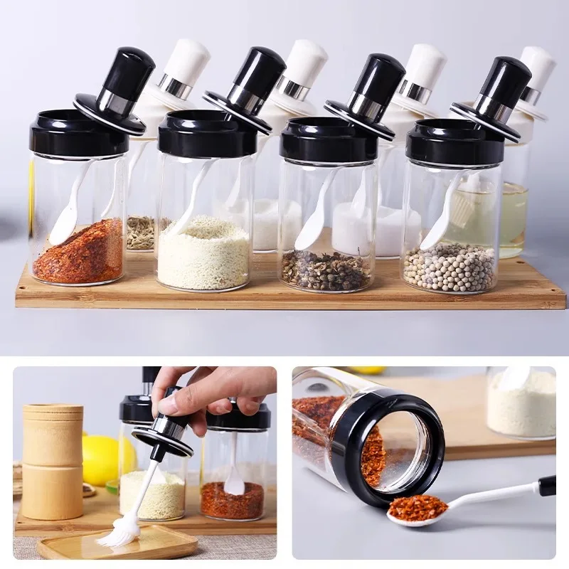 250ml Eco-Friendly Glass Spice Jars - Transparent & Durable