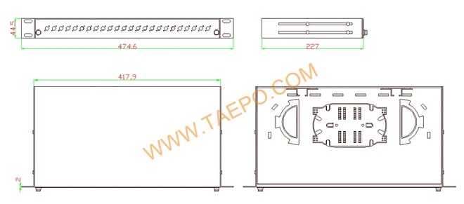 19'' Sc 24 Port Fiber Optic Distribution Odf Frame Patch Panel For ...