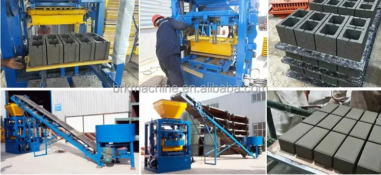 QTJ4-26 Cement Brick Making Machinery Construction Materials Mini Plant ...